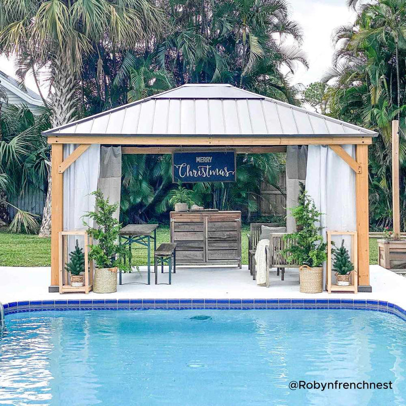 Wooden Gazebos for Backyard | Cedar Outdoor Structures - SUNJOY Canada